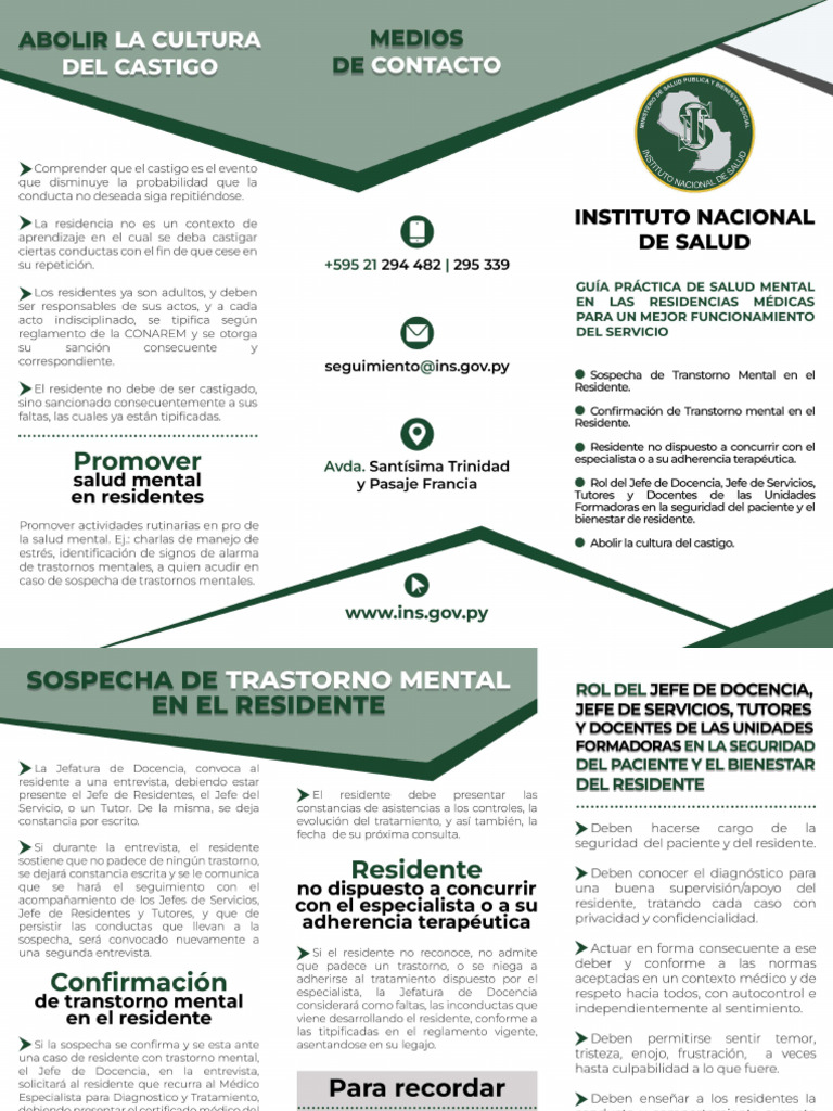 Triptico Salud Mental | PDF