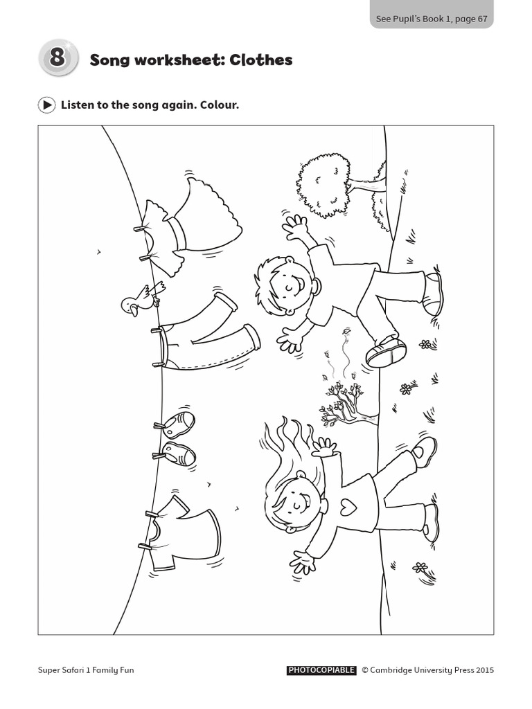 Song Worksheet - U8 - Clothes | PDF