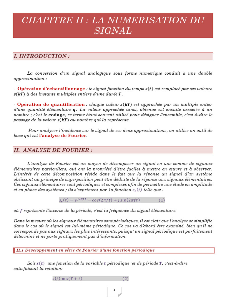 2 Chap 2 | PDF | Échantillonnage (signal) | Rapport signal sur bruit