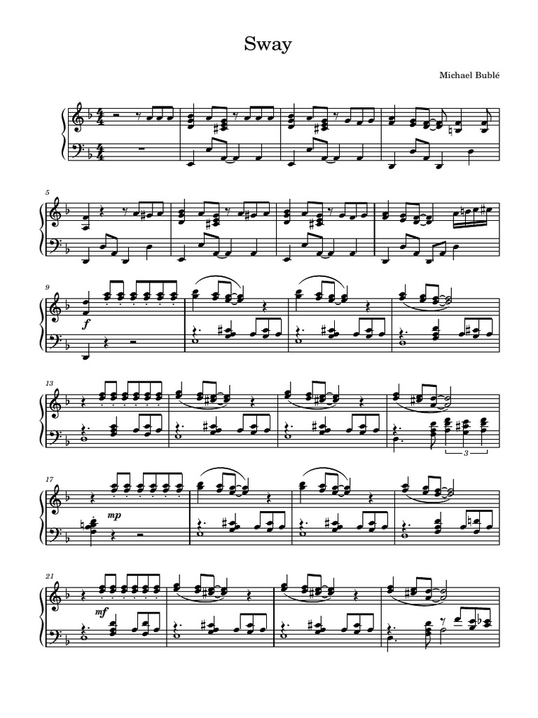 Michael Buble Sway | PDF