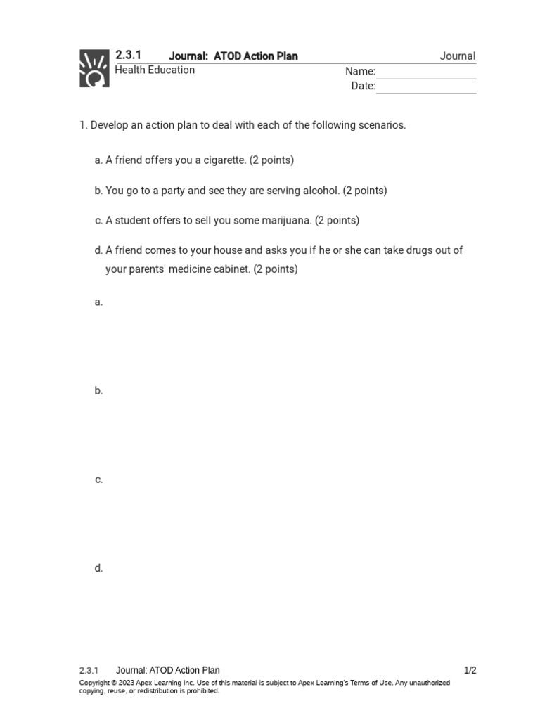 2.3.1 Journal - ATOD Action Plan (Journal) | PDF