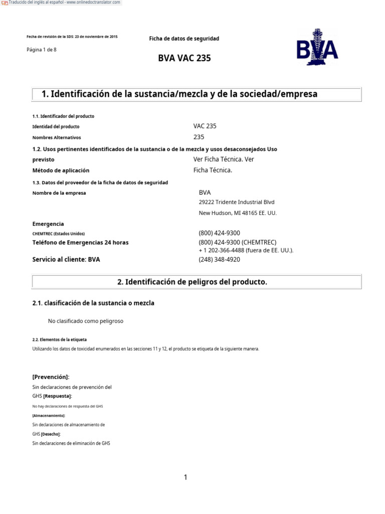Bva Vac 235.en - Es | PDF