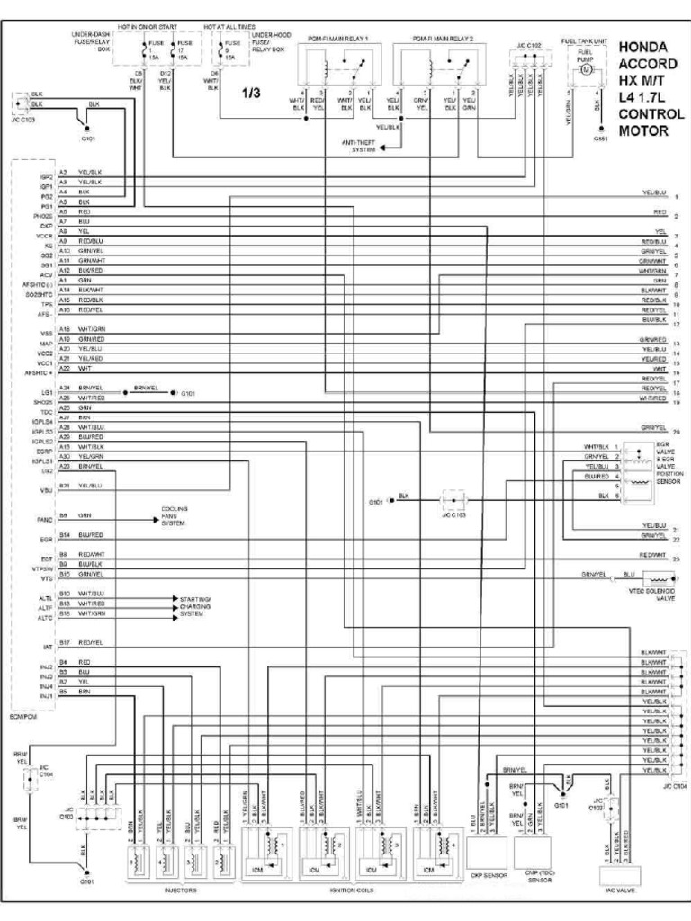Diagrama Electrico Honda Accord 2002 | PDF