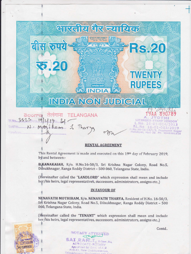 Rental Agreement | PDF | Leasehold Estate | Landlord