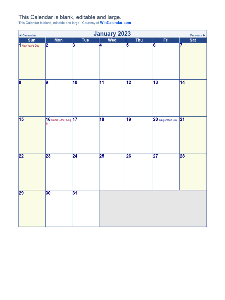 2023 Monthly Calendar Holidays | PDF | Observances | Festival
