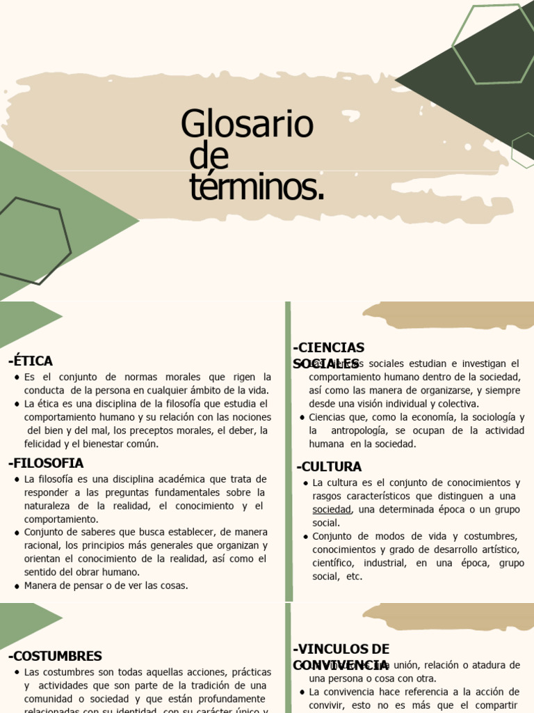Glosario de Terminos. | PDF