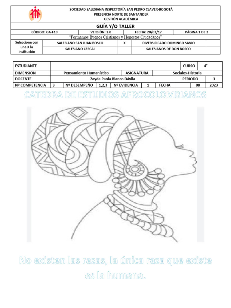 1692384097_GUIA+DE+AFROCOLOMBIANIDAD+4°+PH+3P | PDF | Órdenes y ...