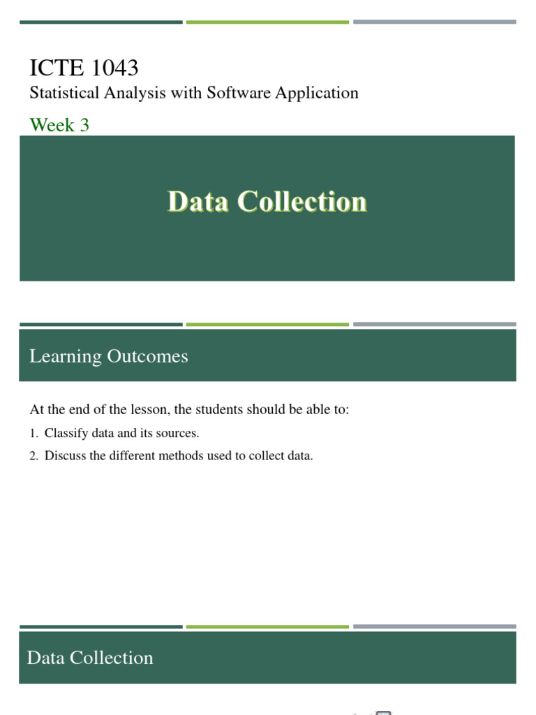 Week 2 Data Collection Methods | PDF | Survey Methodology | Data