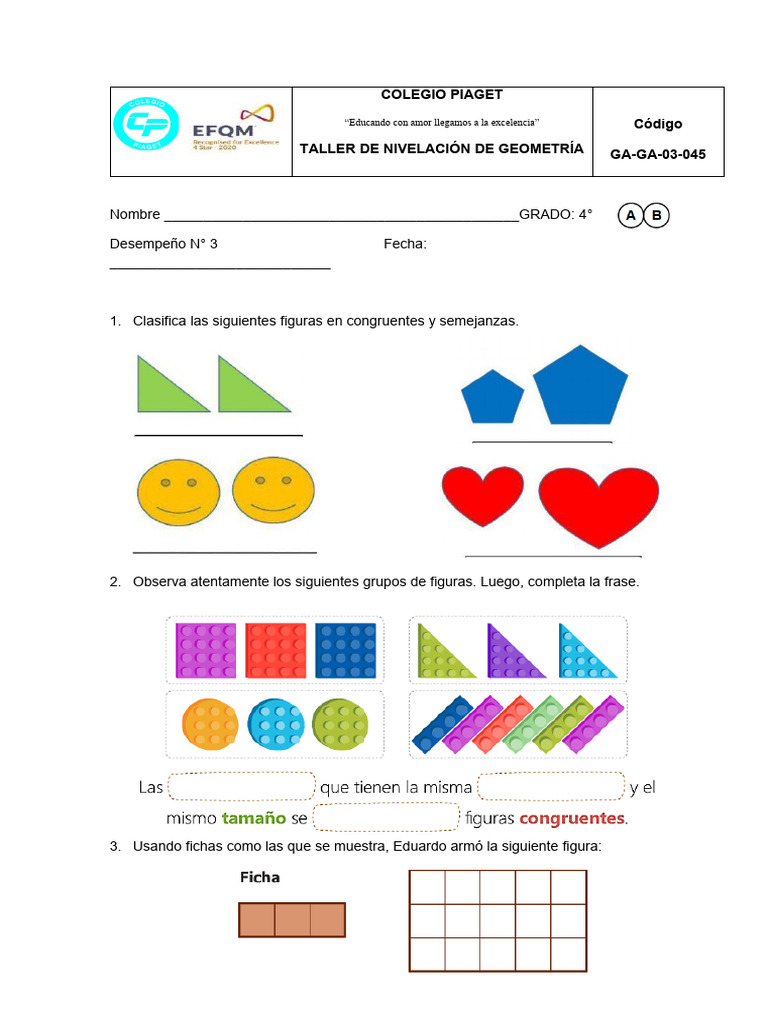 Nivelacion de Geometria | PDF | Volumen | Geometría Elemental
