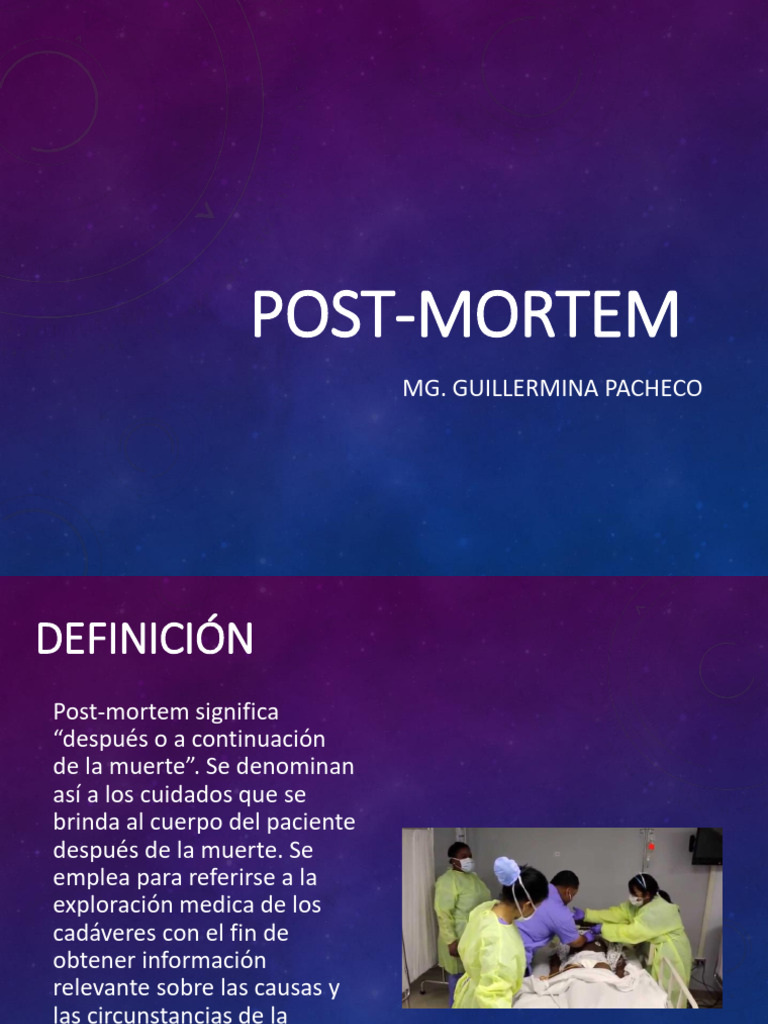 Post Morten | PDF | Medicina | Especialidades Medicas