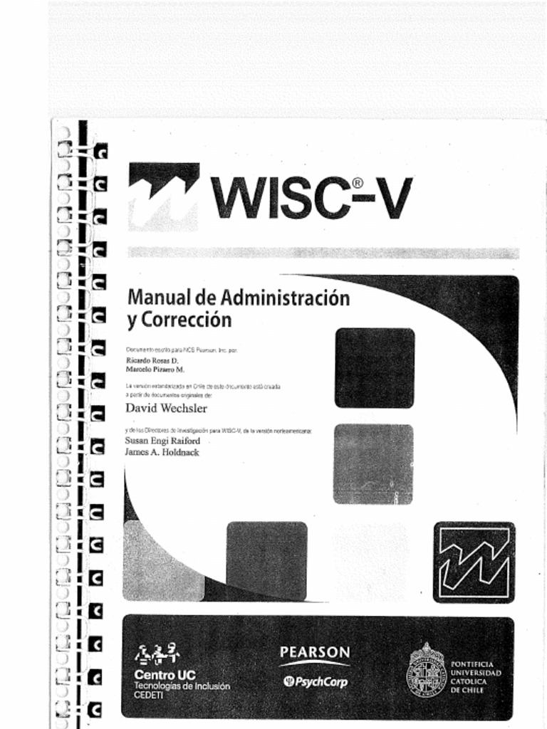 Wisc-V - Manual de Administración y Corrección | PDF