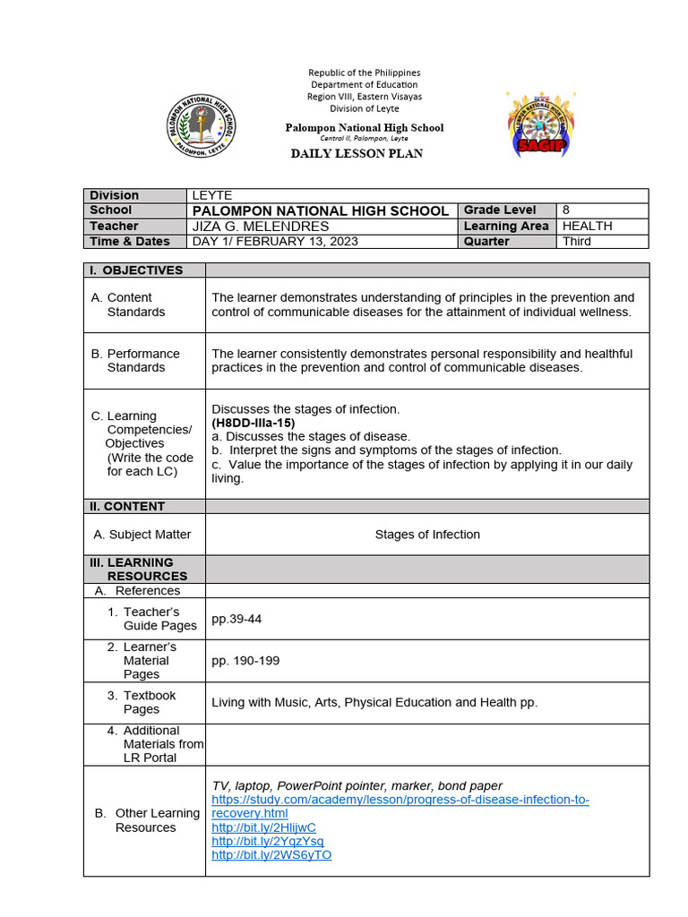 Lesson Plan in Health | PDF