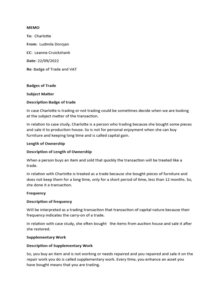 MEMO | PDF | Value Added Tax | Taxes