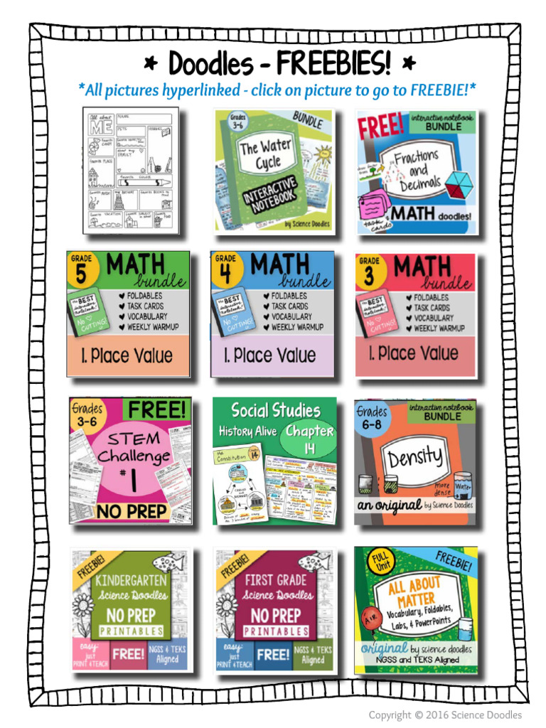 FREEBIES and MORE Doodles | PDF | Mathematics
