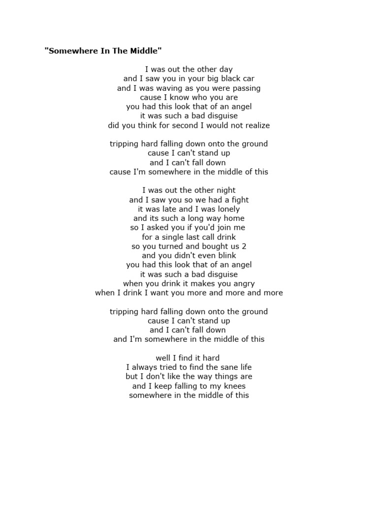 Somewhere in The Middle | PDF