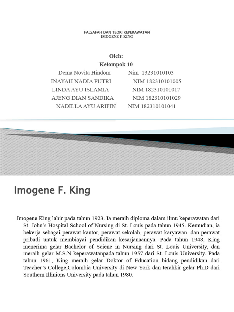 Teori Keperawatan Imogene King | PDF
