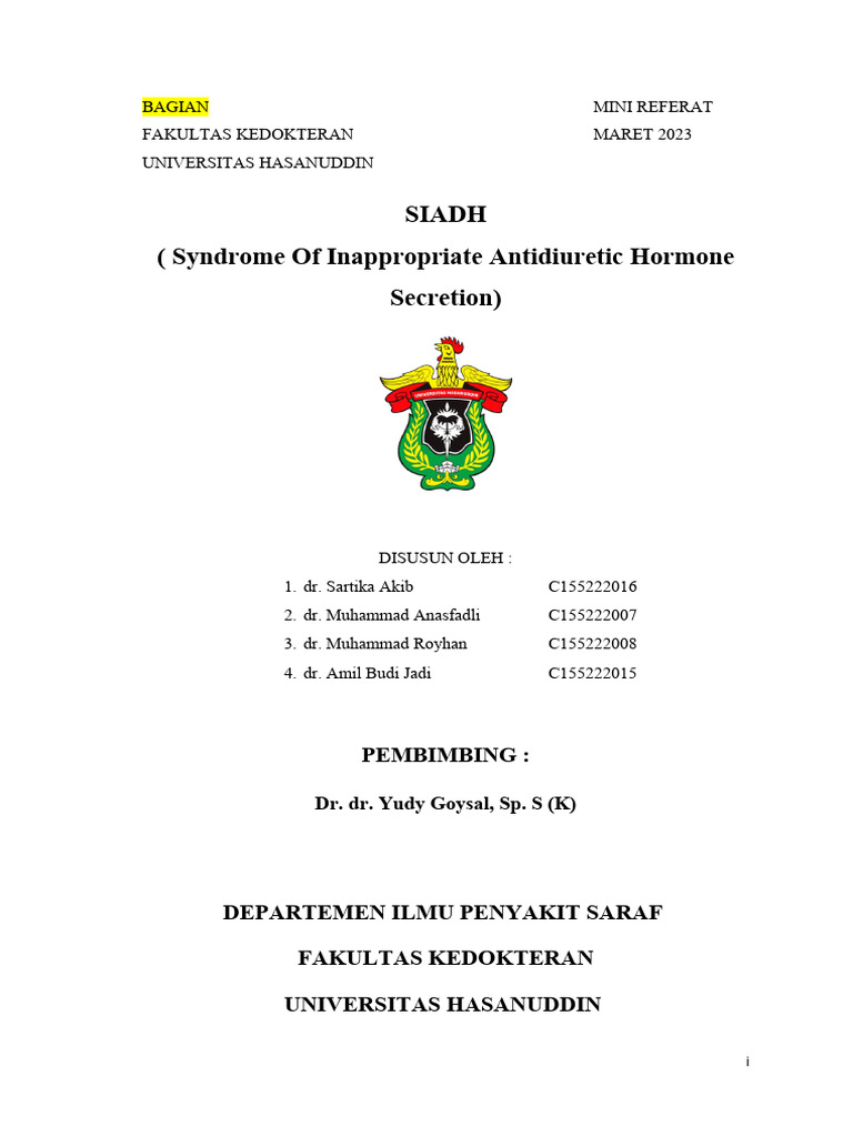SIADH | PDF