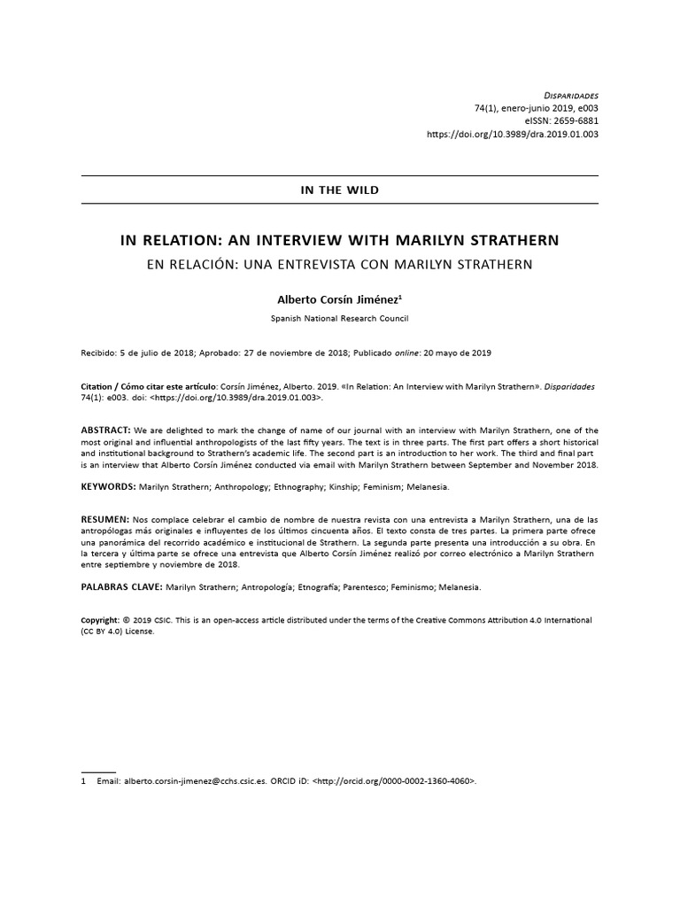 Marilyn Strathen | PDF | Ethnography | Anthropology