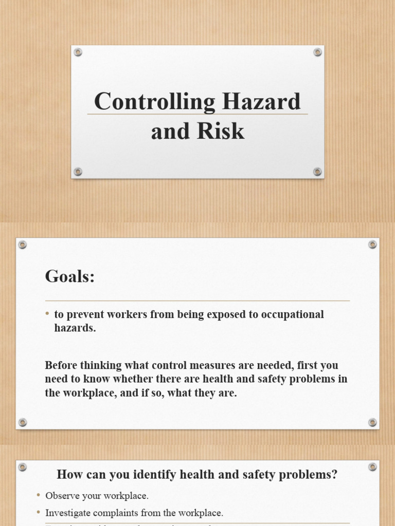 Controlling Hazard and Risk | PDF