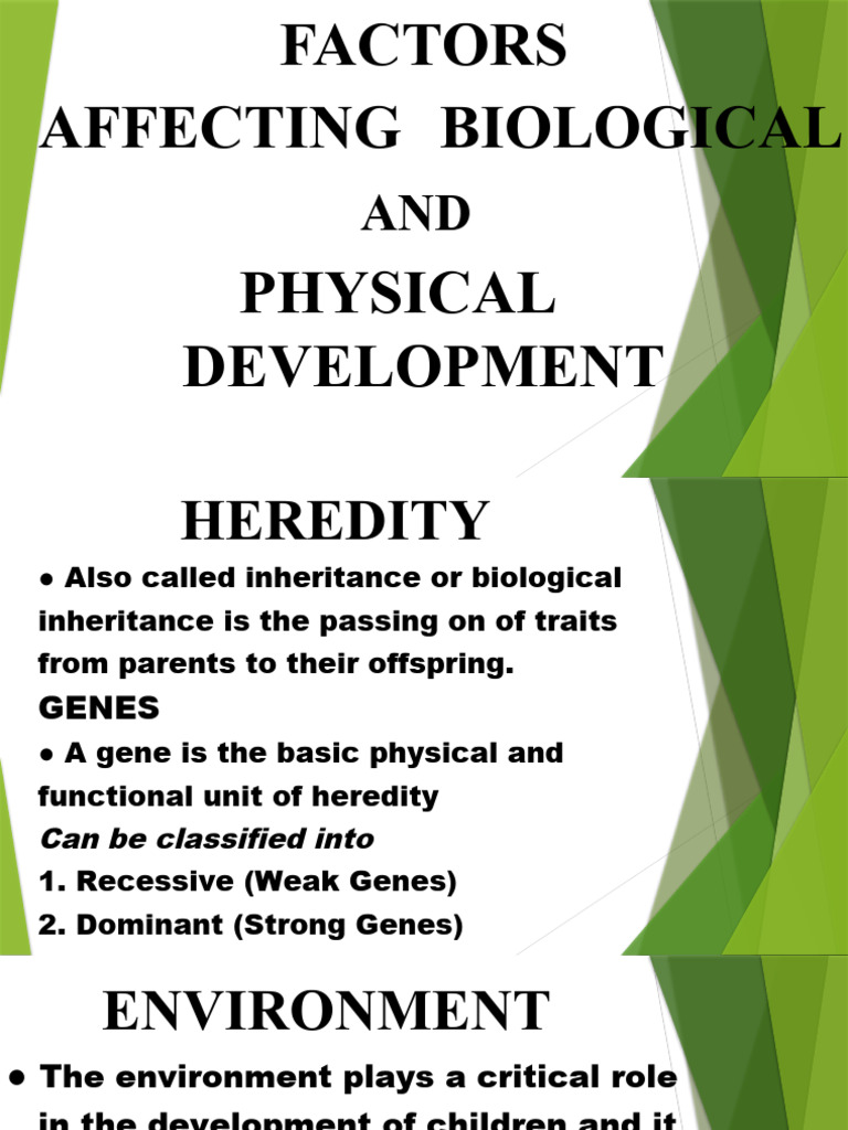 Factors Affecting Biological and Physical Development | PDF