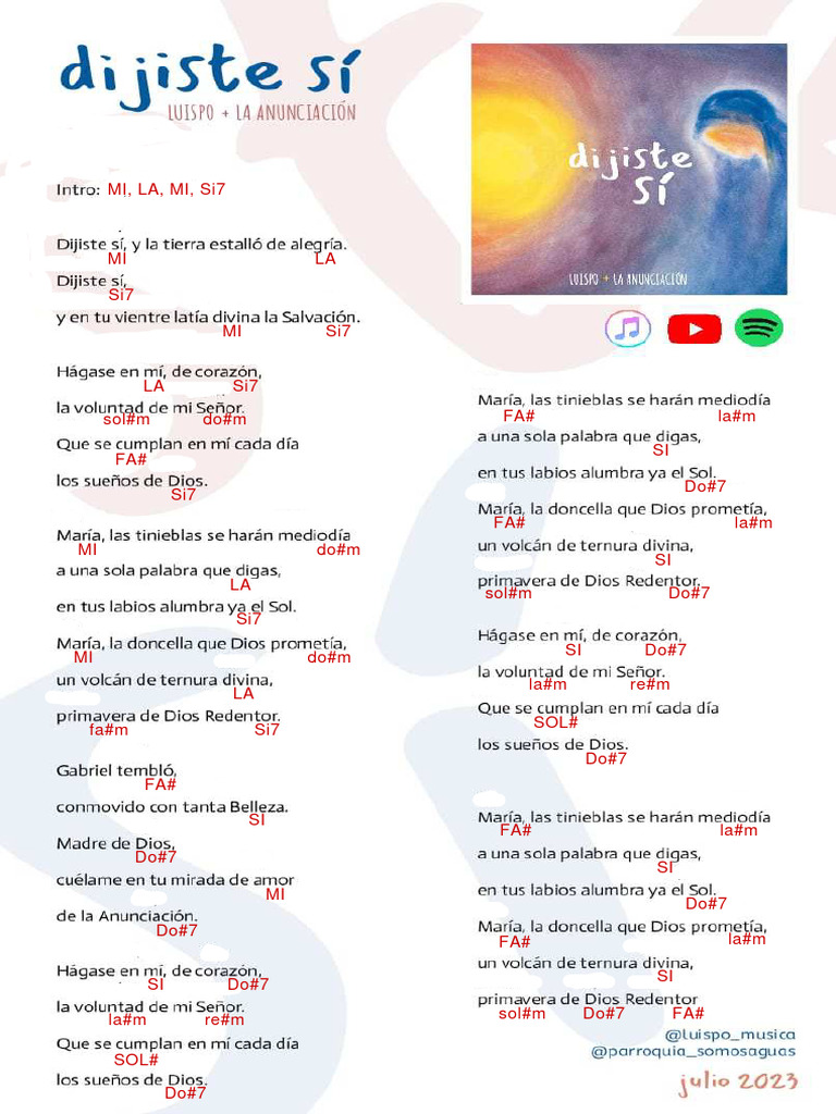 Dijiste Sí (LUIS PO) | PDF