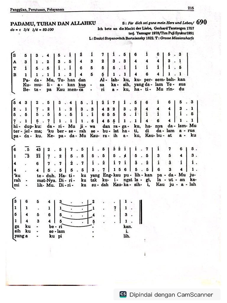 PS 690 - Padamu, Tuhan Dan Allahku | PDF