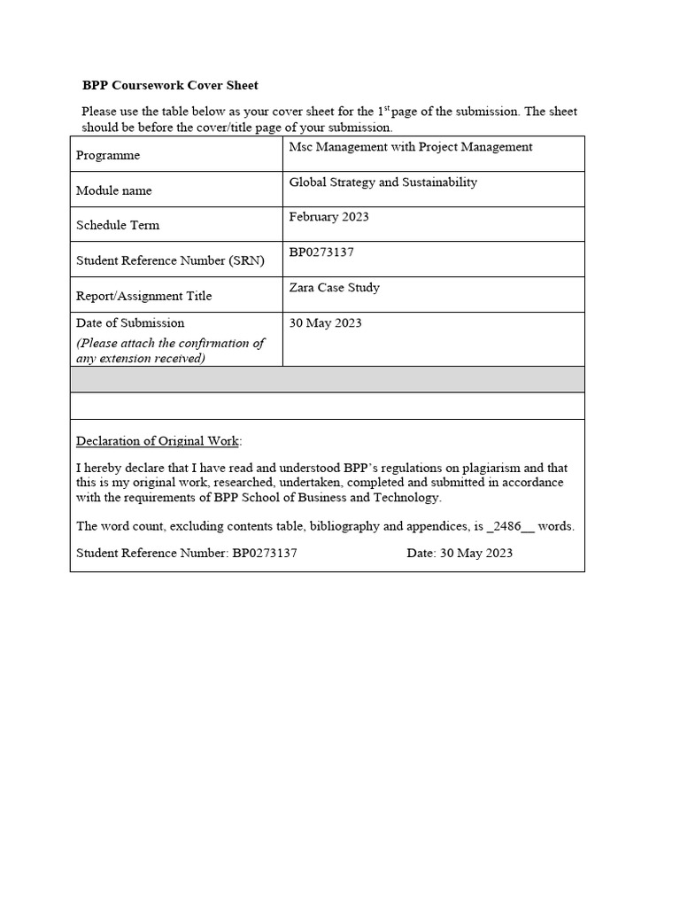 Zara Case Study | PDF