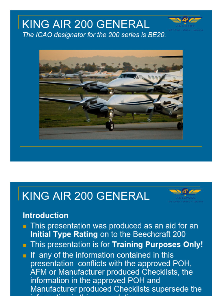 King Air 200 Overview and Specs | PDF | Technology & Engineering