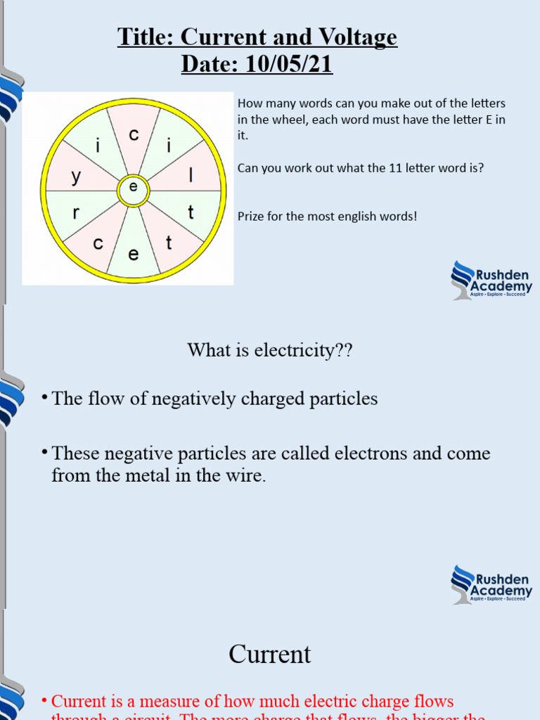 Current and Volatage | PDF | Voltage | Series And Parallel Circuits Current and Volatage | PDF | Voltage | Series And Parallel Circuits