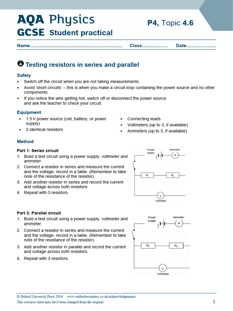 Resistors in Series and Parallel | PDF