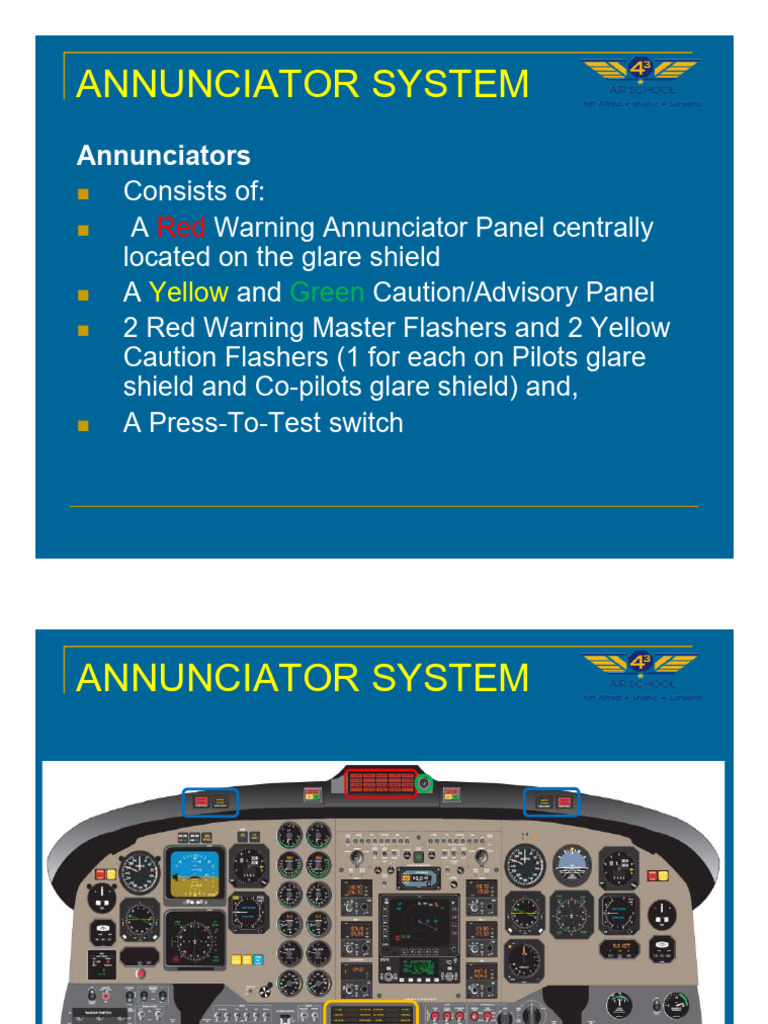 Annunciator System Overview for King Air | PDF