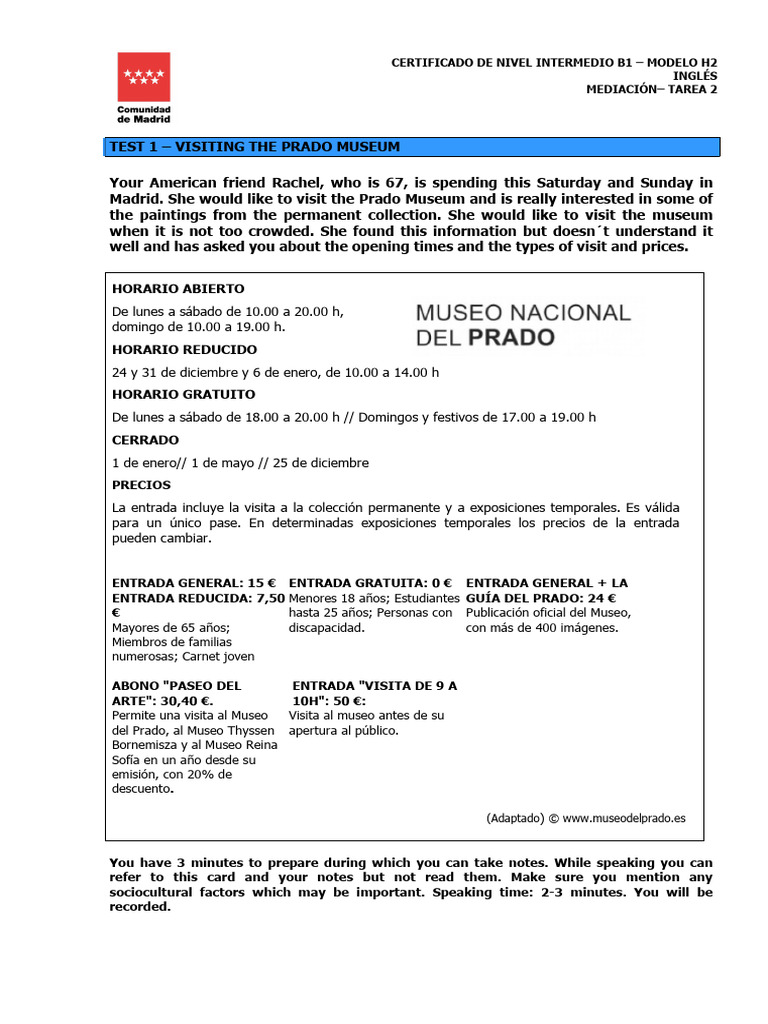 Examen B - Mediación Oral | PDF