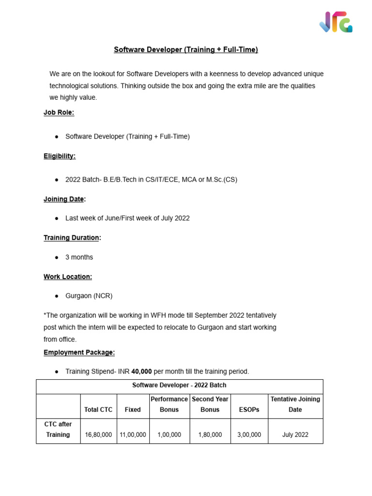Software Developer - JD - 2022 Batch - Full Time | PDF | Ruby On Rails | Electronic Business