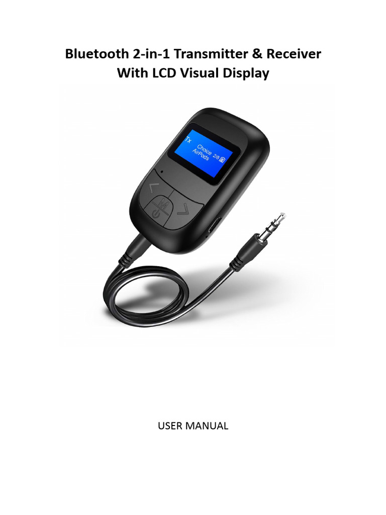 Bluetooth 2-in-1 Transmitter Manual | PDF