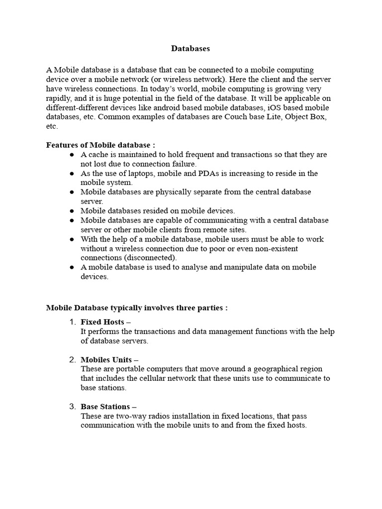 Mobile Computing Case Study | PDF | File System | Computer Network