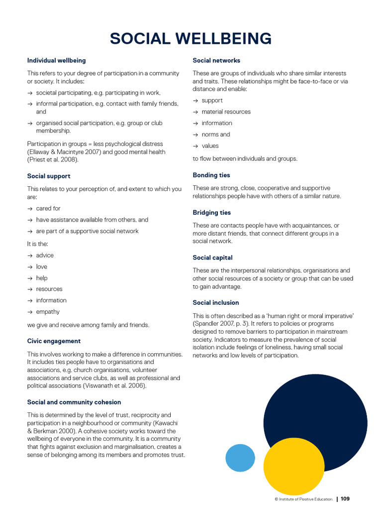 Social Wellbeing | PDF
