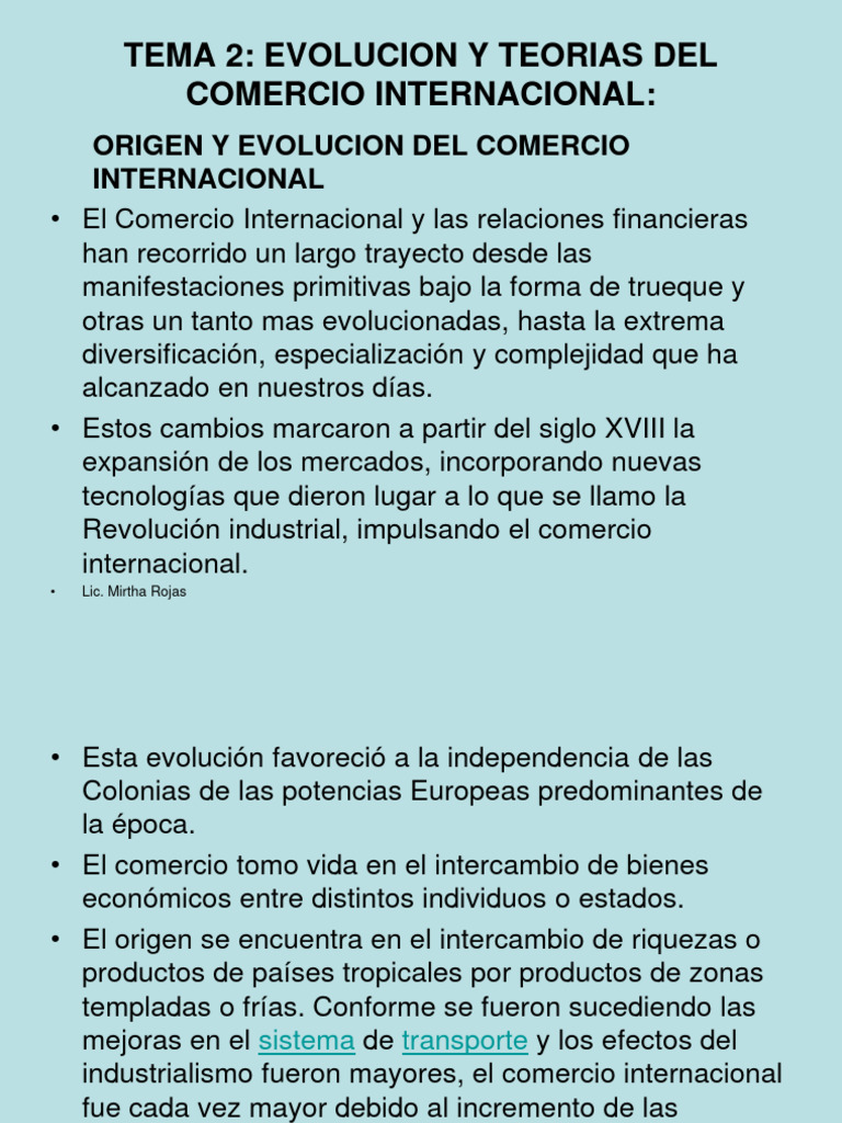Udabol Tema 2 Teorias Del Comercio Internacional 2021 Nuevo | PDF | Mercantilismo | Ventaja ...
