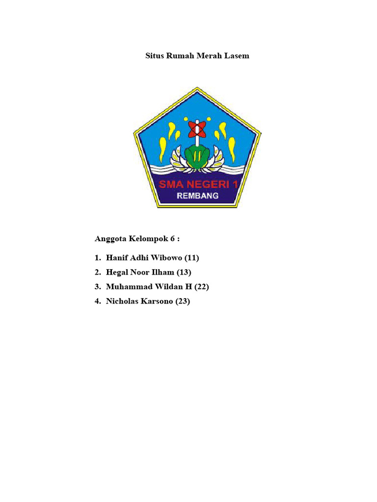 Laporan Sejarah Situs Rumah Merah Versi Full Release | PDF