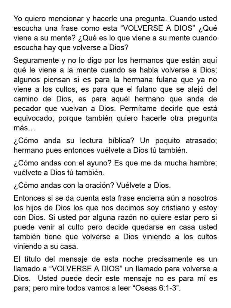 Llamado a Volver a Dios | PDF | Elijah | Dios
