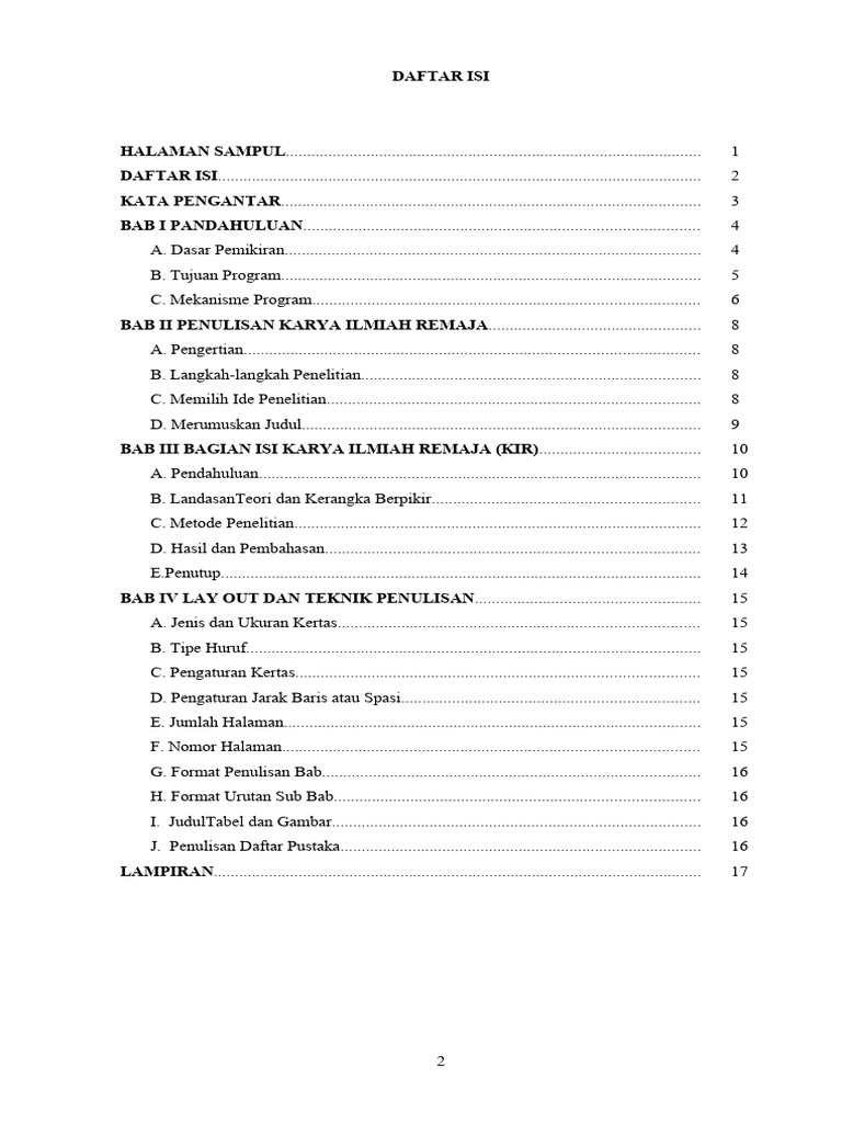 Panduan Kir 2022 | PDF | Karier & Perkembangan