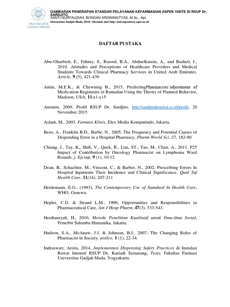 S1-2016-331259-bibliography | PDF | Pharmacist | Health Care