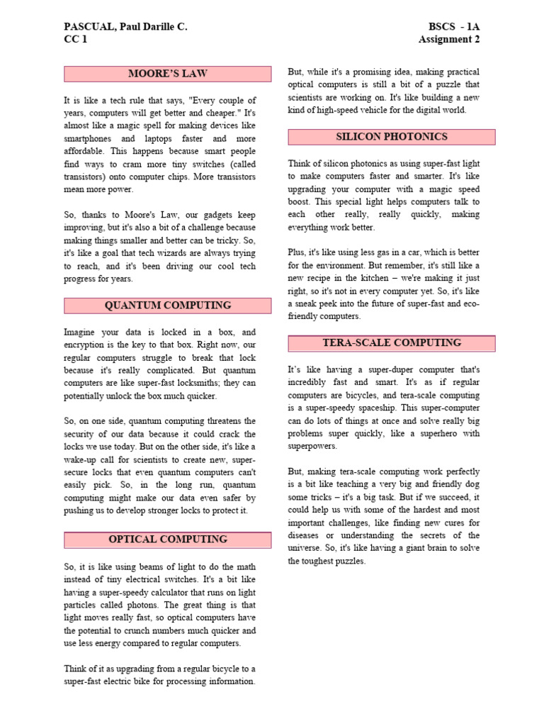 CC1 - Assignment | PDF | Computing | Electronics