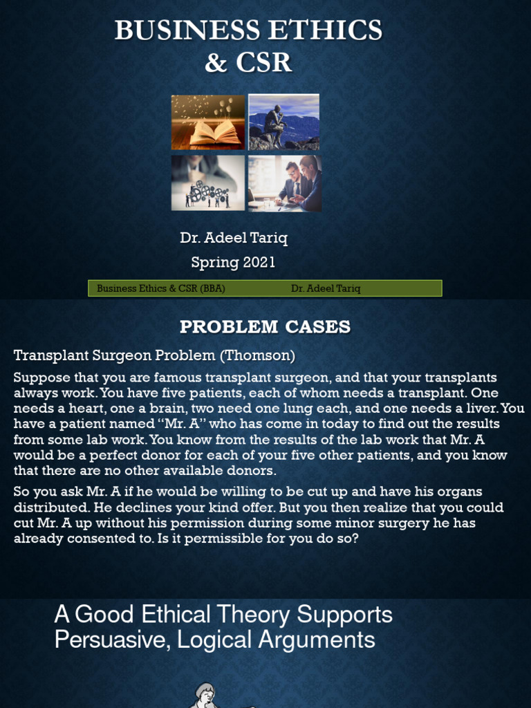 Business Ethics CSR (Week 2) | PDF | Utilitarianism | Pleasure