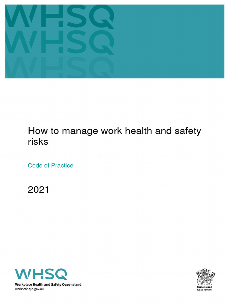 How To Manage Work Health and Safety Risks Cop 2021 | PDF ...
