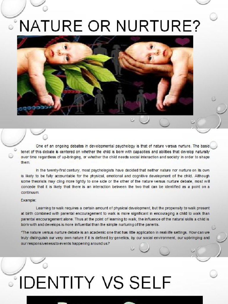 Nature VS Nurture, Identity VS Self | PDF