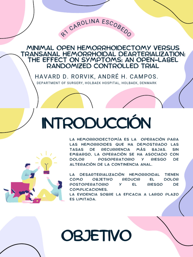 Minimal Open Hemorrhoidectomy Versus Transanal Hemorrhoidal ...