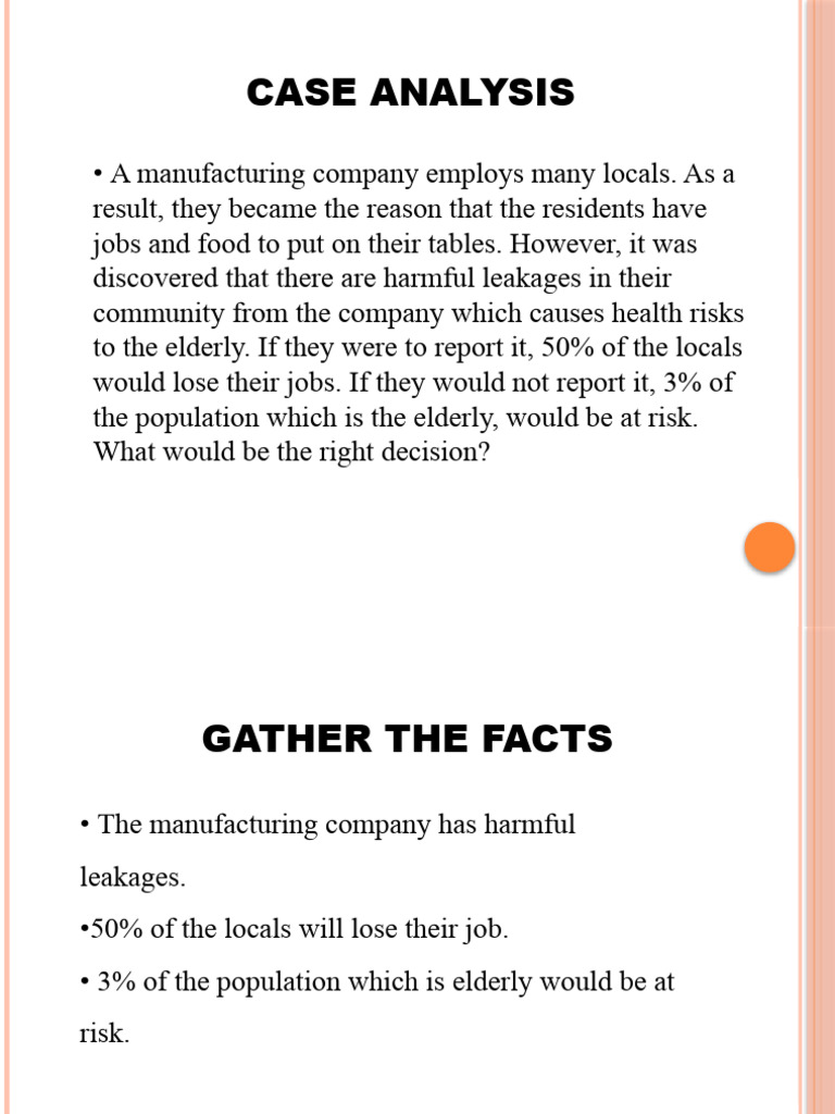 Ethics Case Analysis Pdf Risk Employment