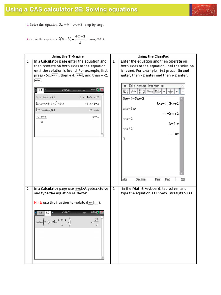 2E Solving Equations | PDF | Equations | Mathematical Objects
