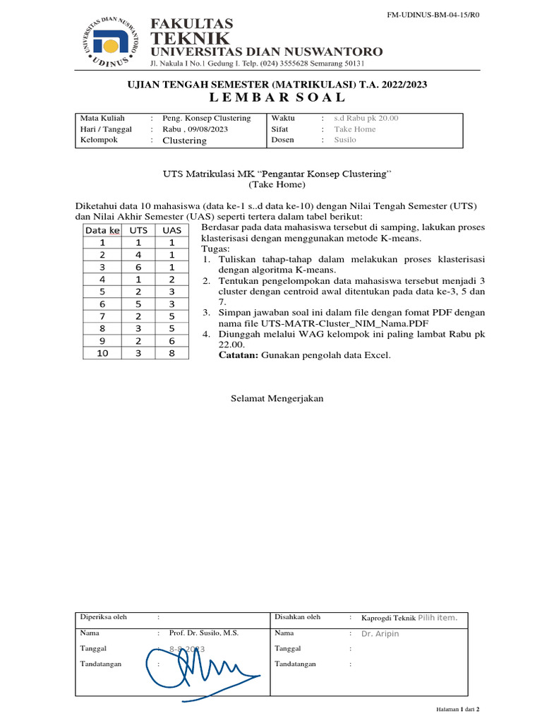 Cluster | PDF | Sains & Matematika | Teknologi & Rekayasa