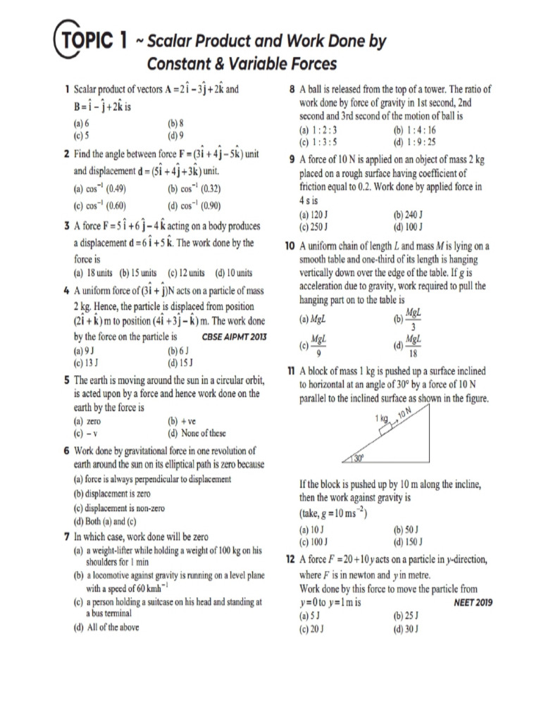 MCQ On Work, Power and Energy - 230913 - 000432 | PDF